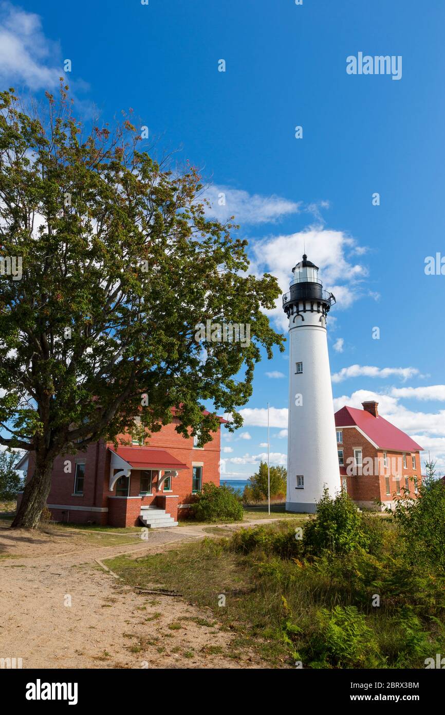 Au Sable Lighthouse Along Lake Superior Stock Photo - Alamy