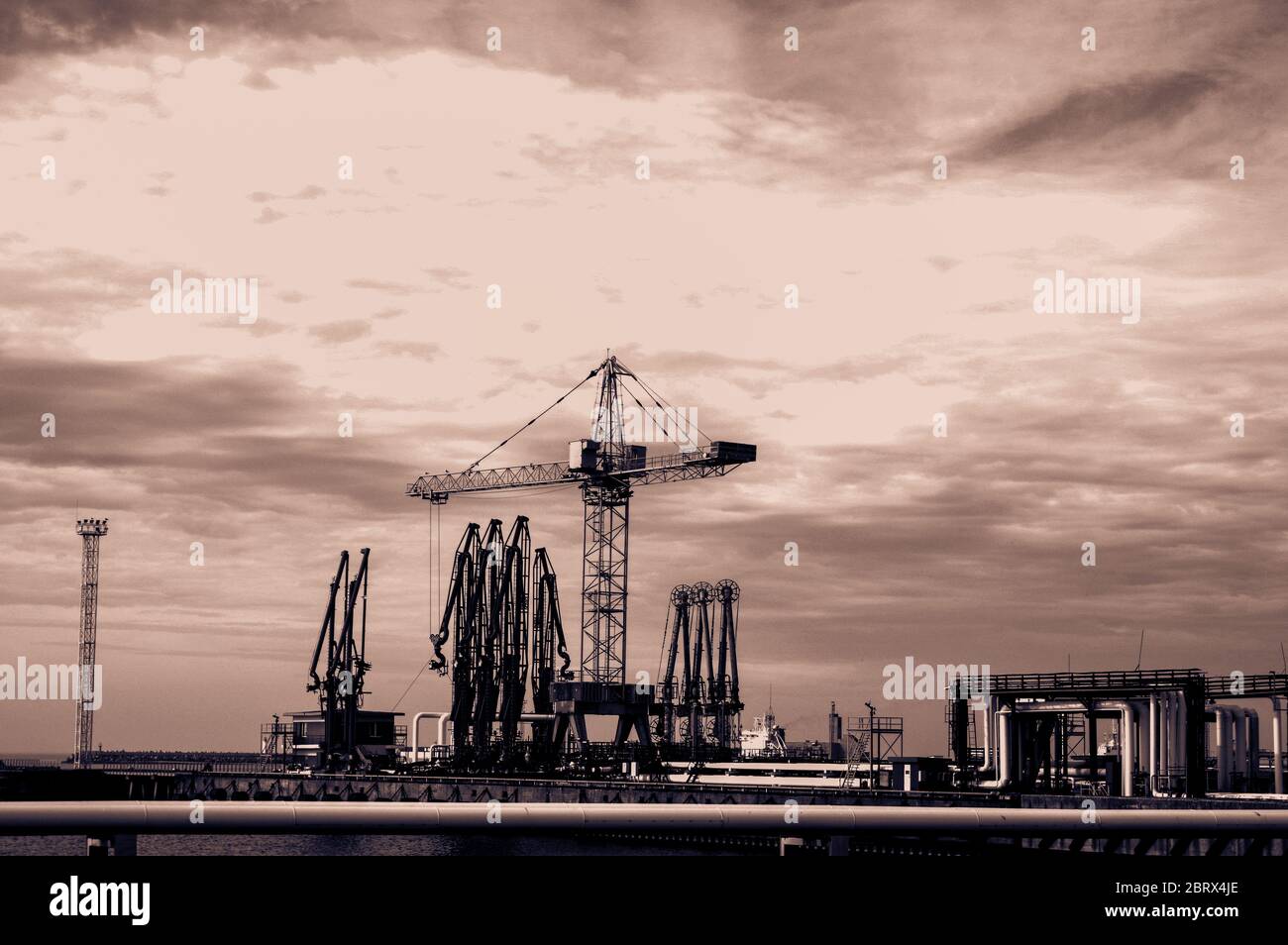 Crude Oil Terminal. Oil terminal is industrial facility for storage of ...