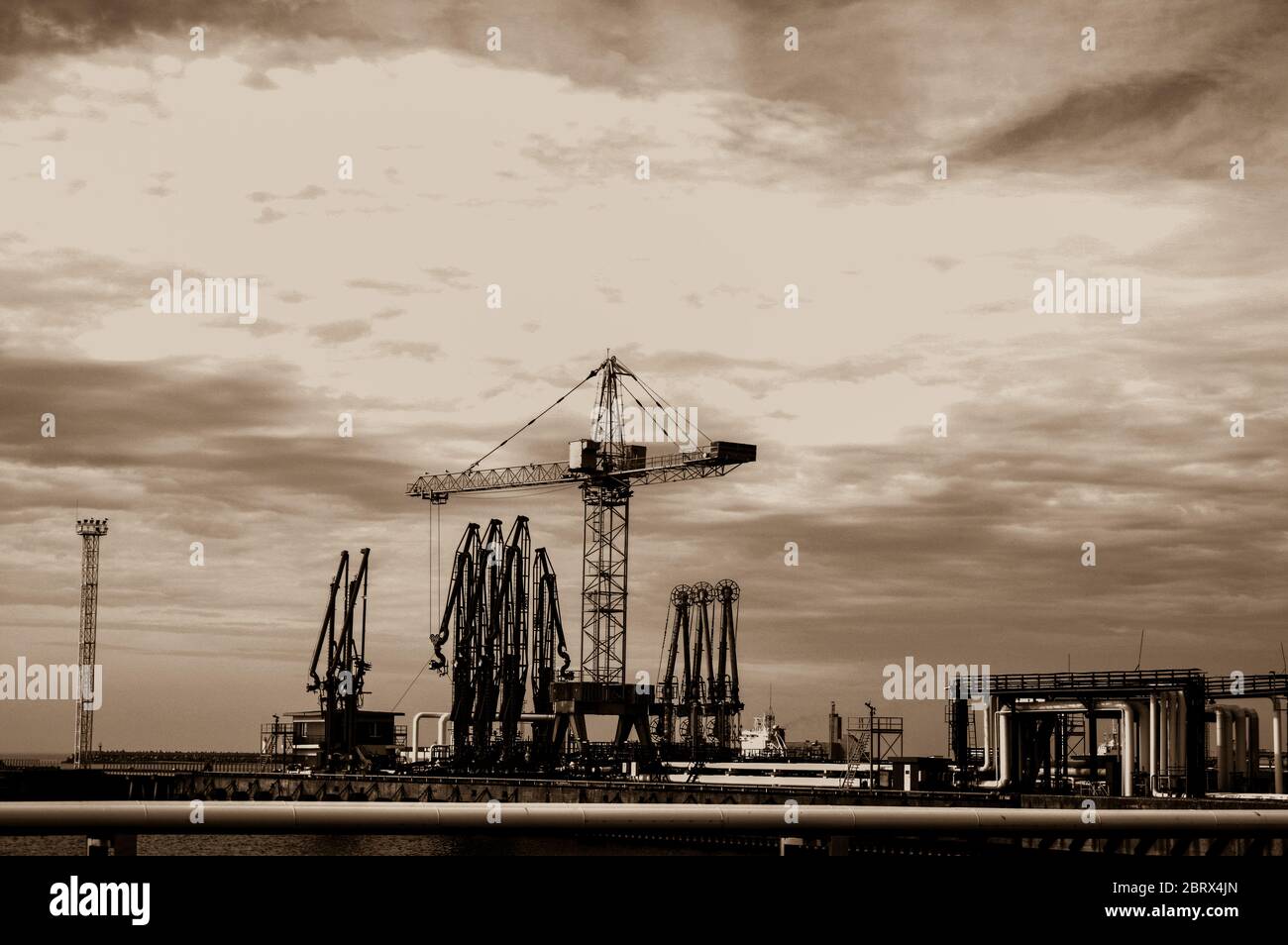 Crude Oil Terminal. Oil terminal is industrial facility for storage of ...