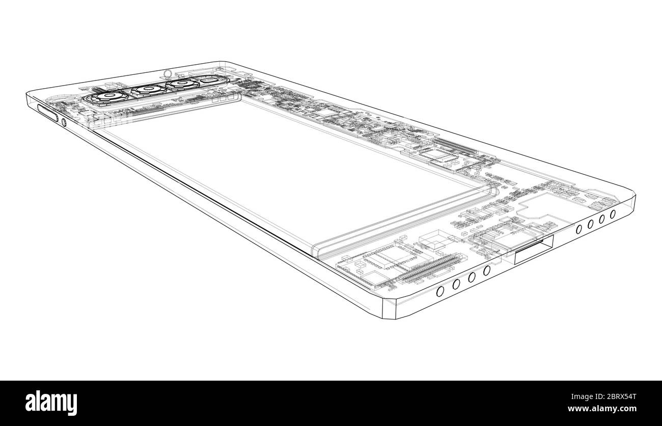 Smartphone concept outline. Vector Stock Vector Image & Art - Alamy