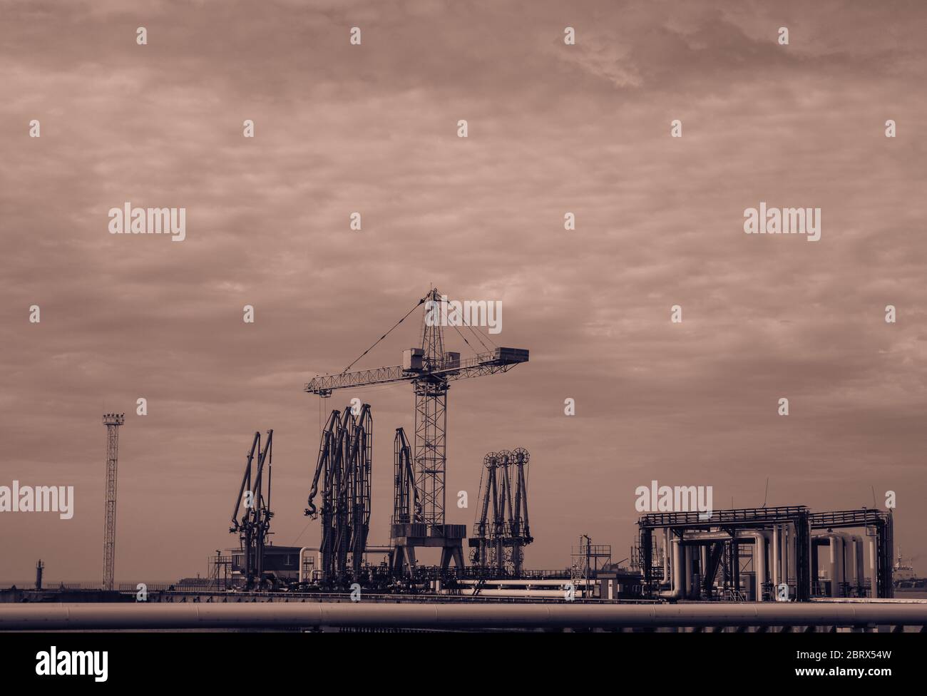 Crude Oil Terminal. Oil terminal is industrial facility for storage of ...