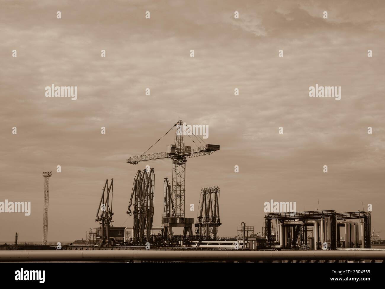 Crude Oil Terminal. Oil terminal is industrial facility for storage of ...