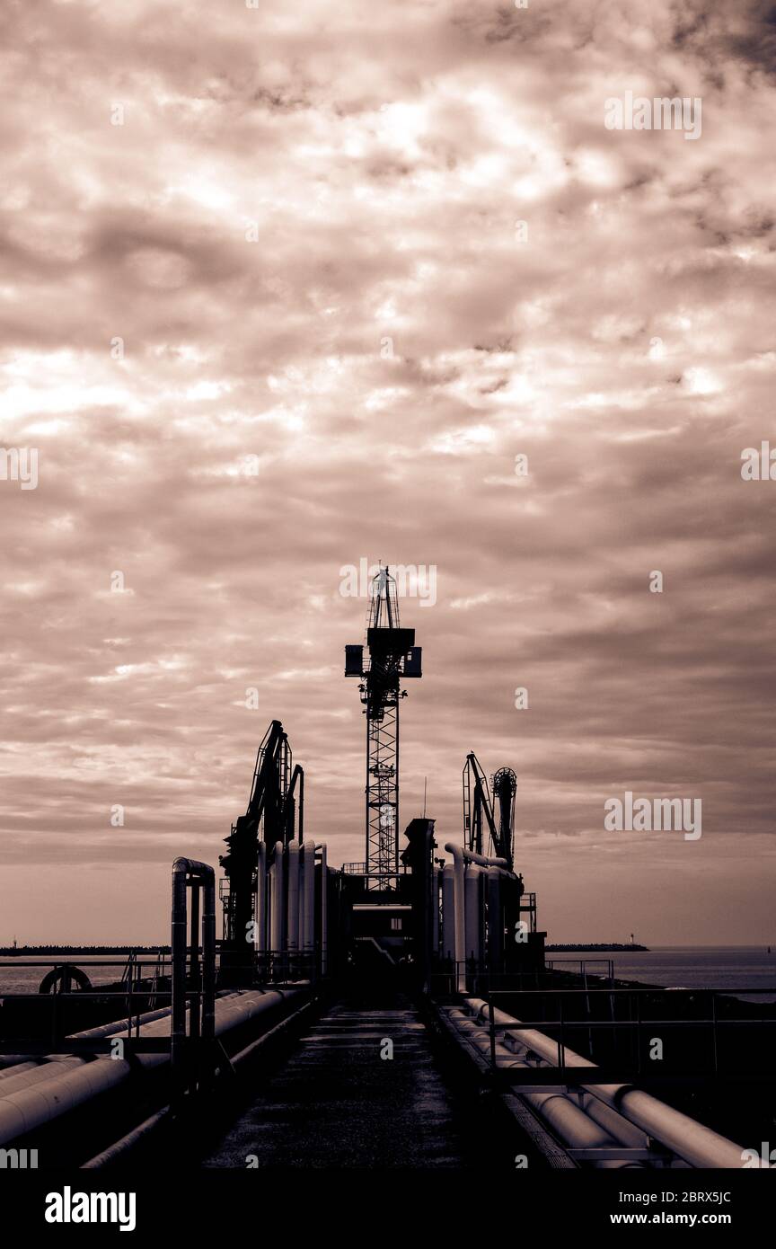 Crude Oil Terminal. Oil terminal is industrial facility for storage of ...