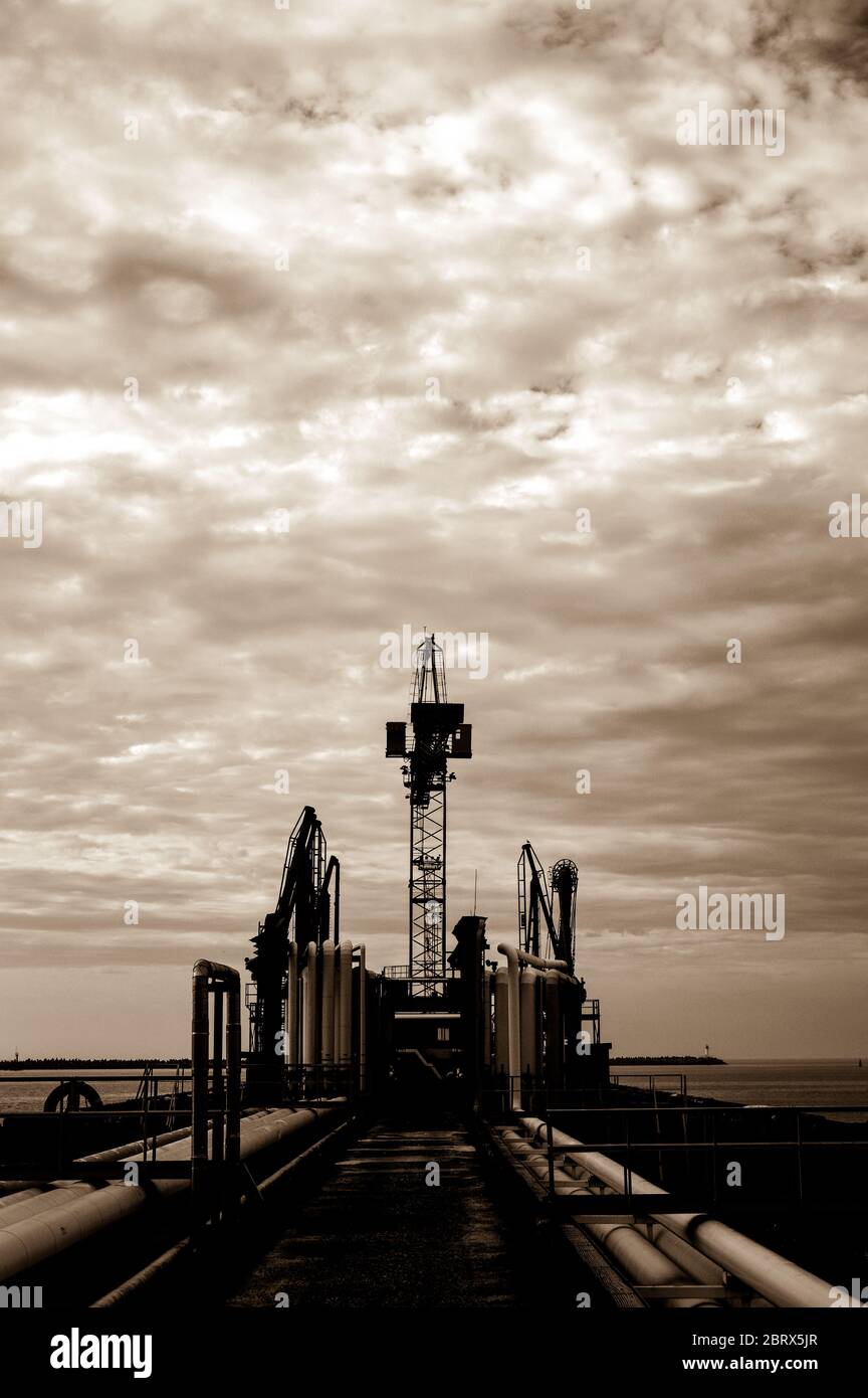 Crude Oil Terminal. Oil terminal is industrial facility for storage of ...