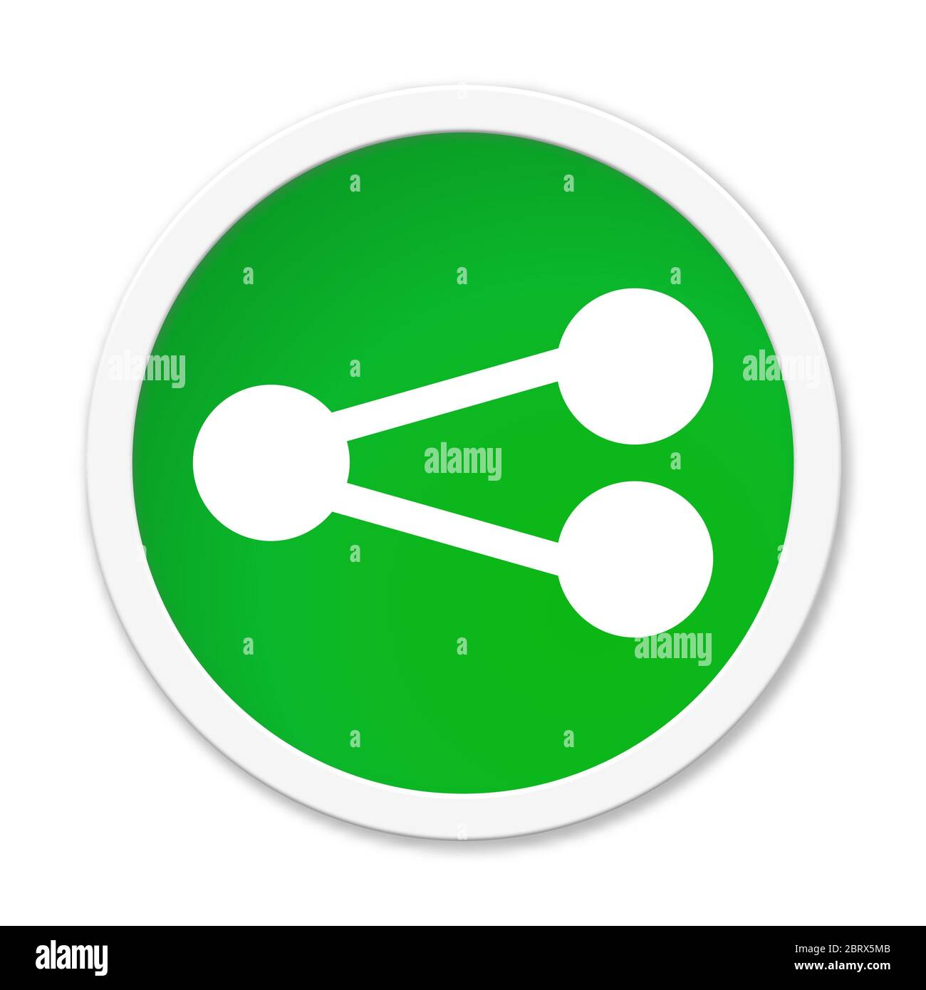 Round isolated green Button: Share Icon Stock Photo - Alamy