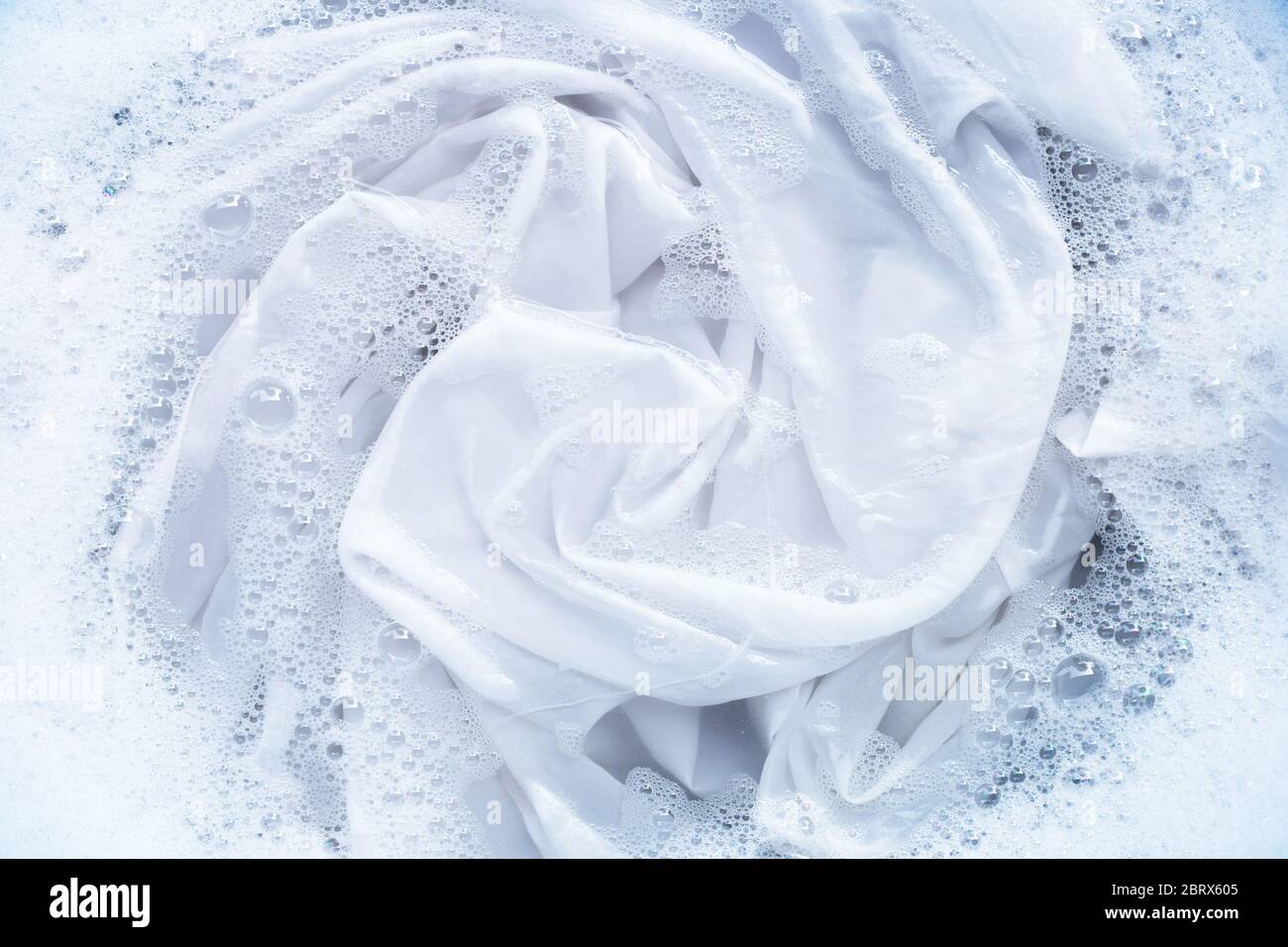 Top view of soak a cloth before washing, white cloth Stock Photo - Alamy