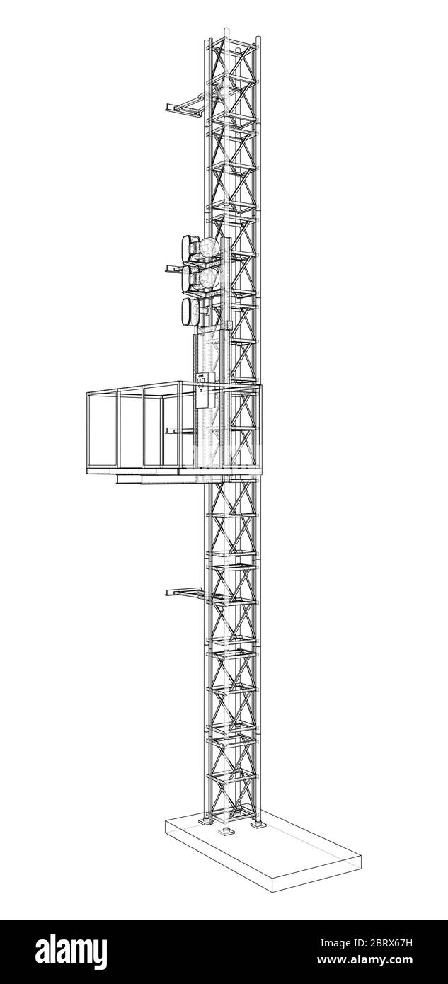 Mast lifts outline. Vector Stock Vector Image & Art - Alamy