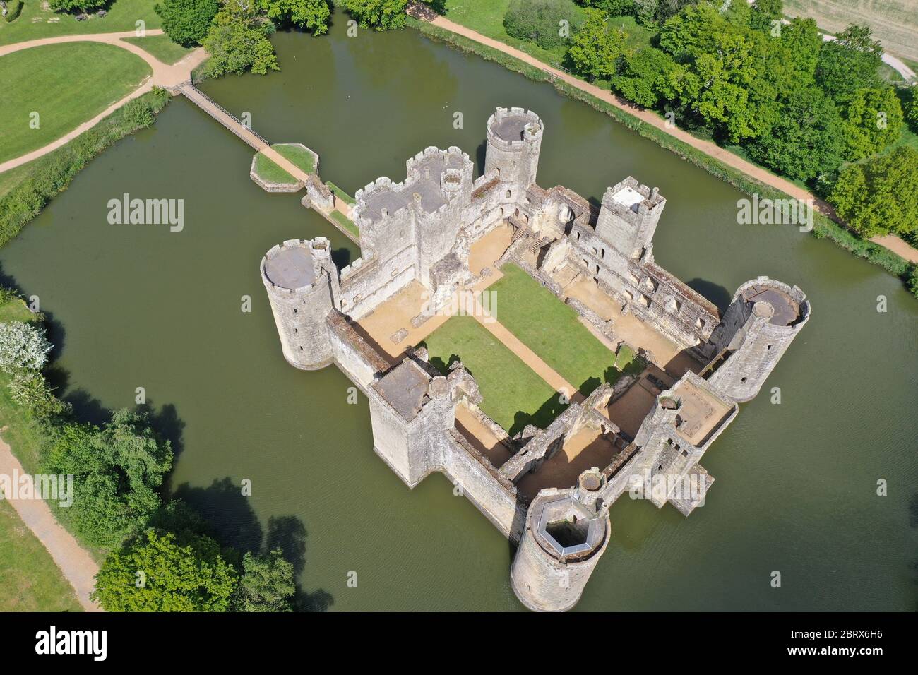 Aerial Shots of Bodium Castle Stock Photo - Alamy