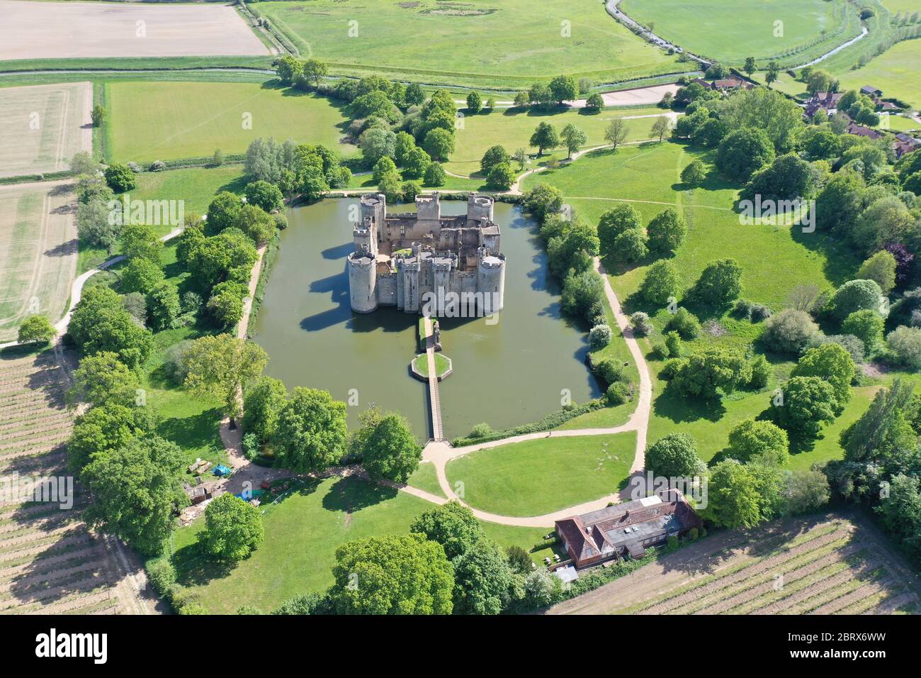 Bodiam Castle Birds Eye View