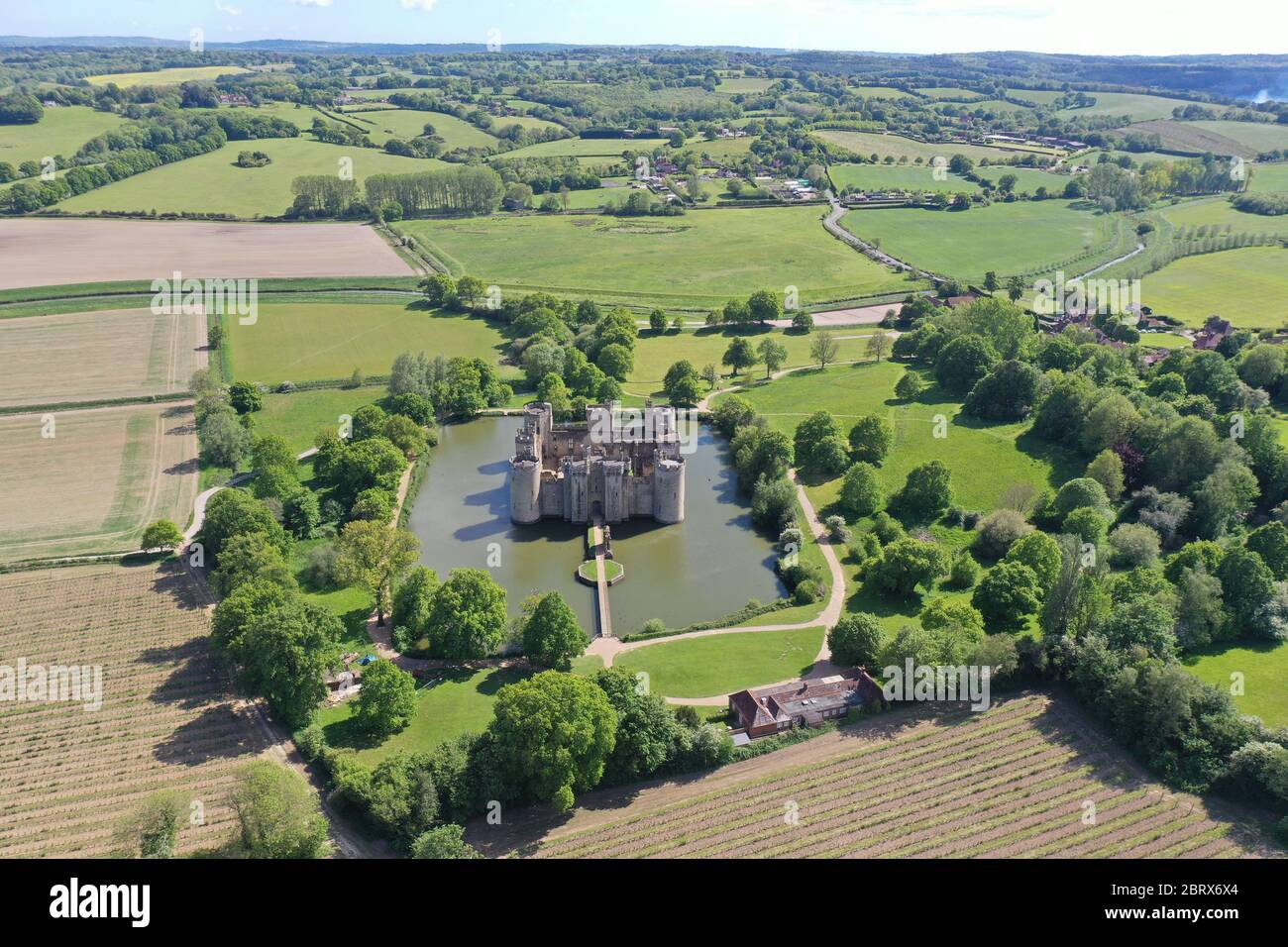 Bodiam Castle Birds Eye View