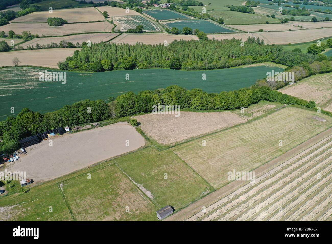 Aerial views of rolling farmland Stock Photo - Alamy