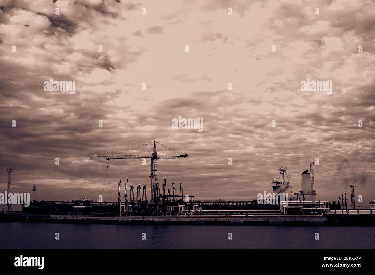 Crude Oil Terminal. Oil terminal is industrial facility for storage of ...