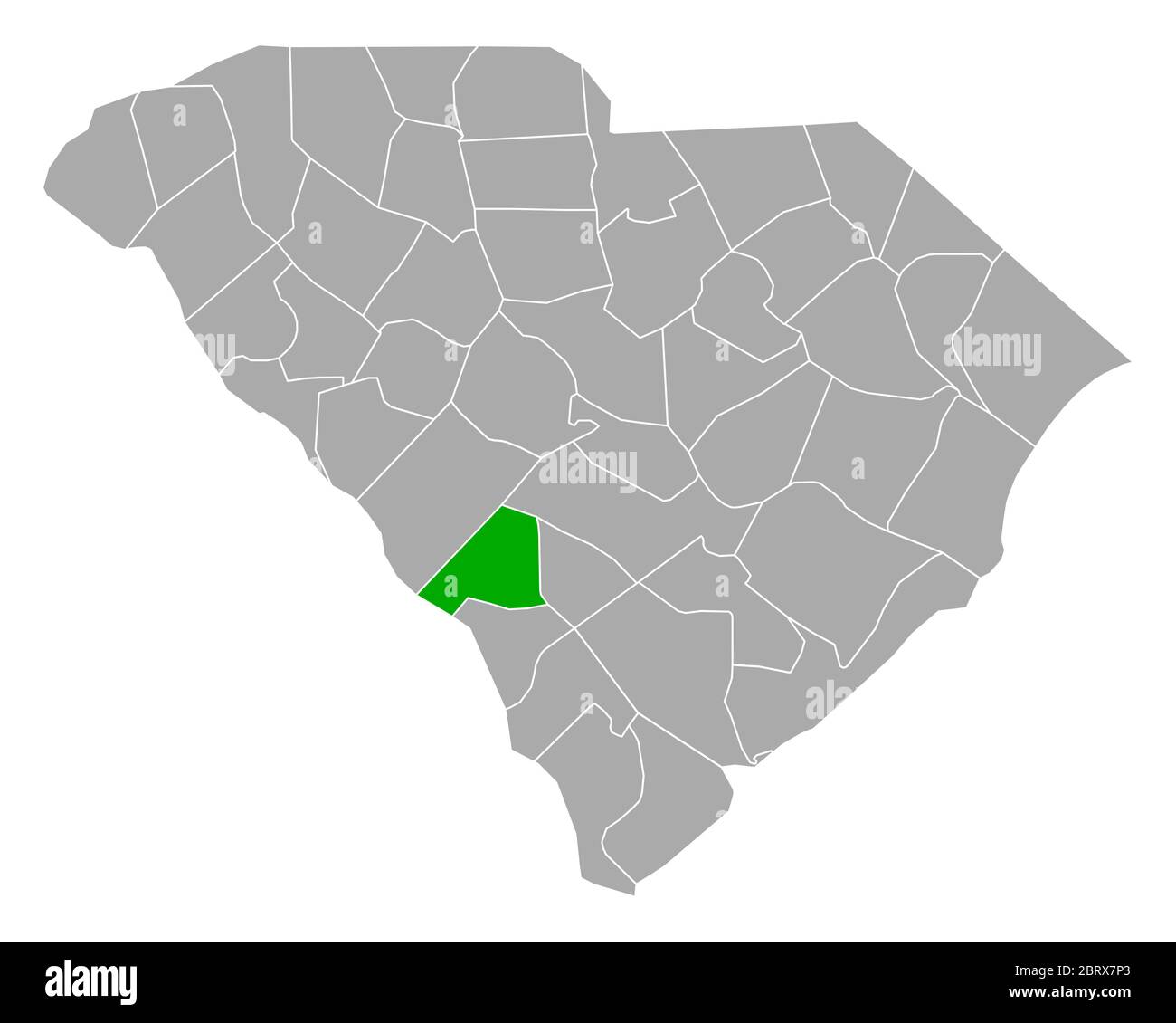 Map of Barnwell in South Carolina Stock Photo - Alamy