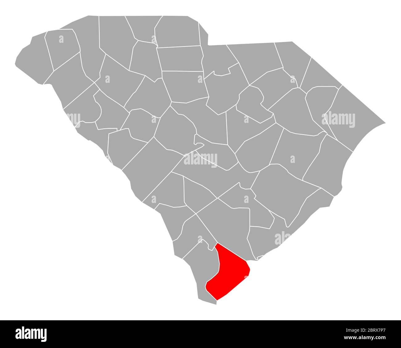 Map of Beaufort in South Carolina Stock Photo - Alamy