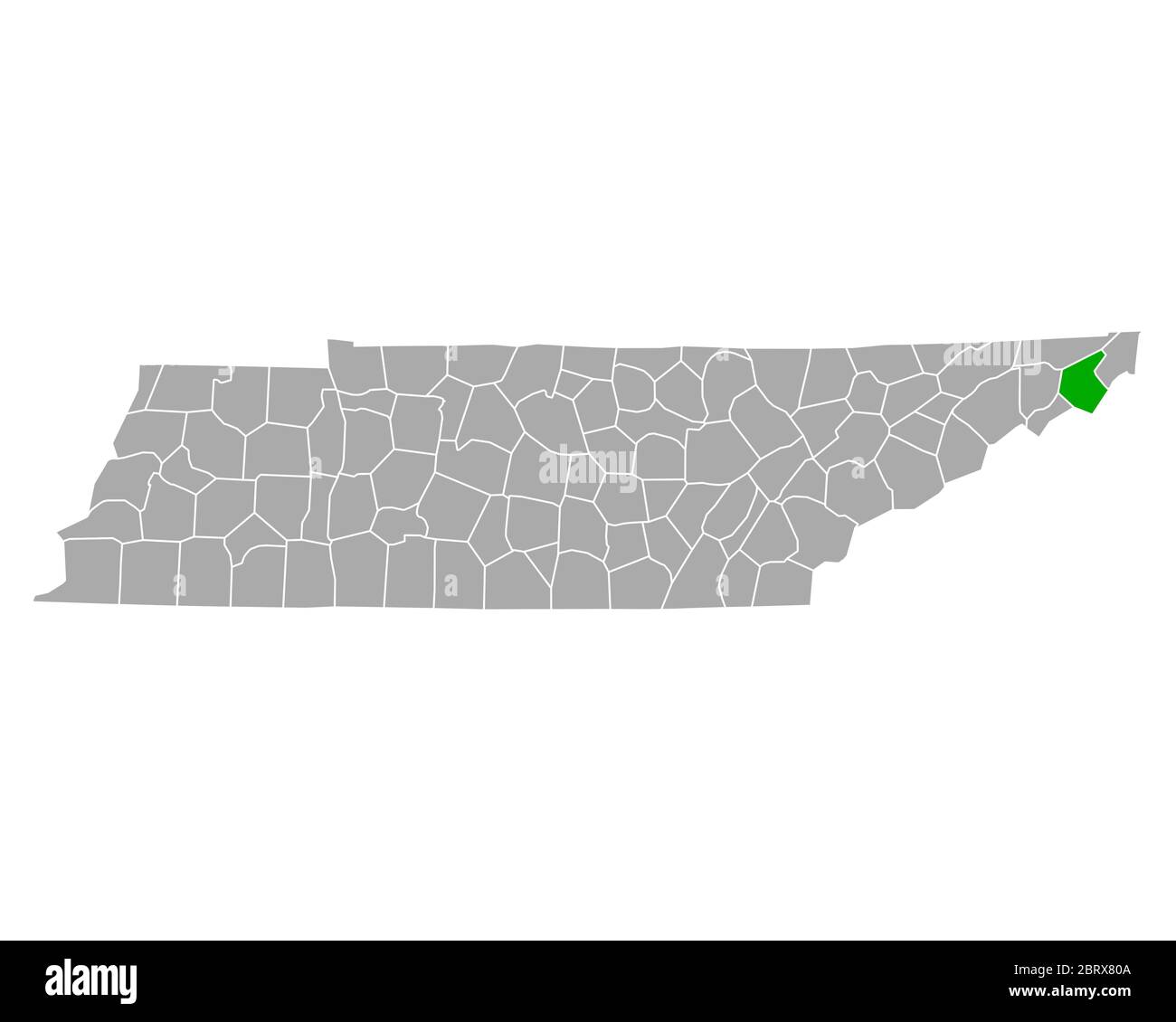 Map of Carter in Tennessee Stock Photo - Alamy
