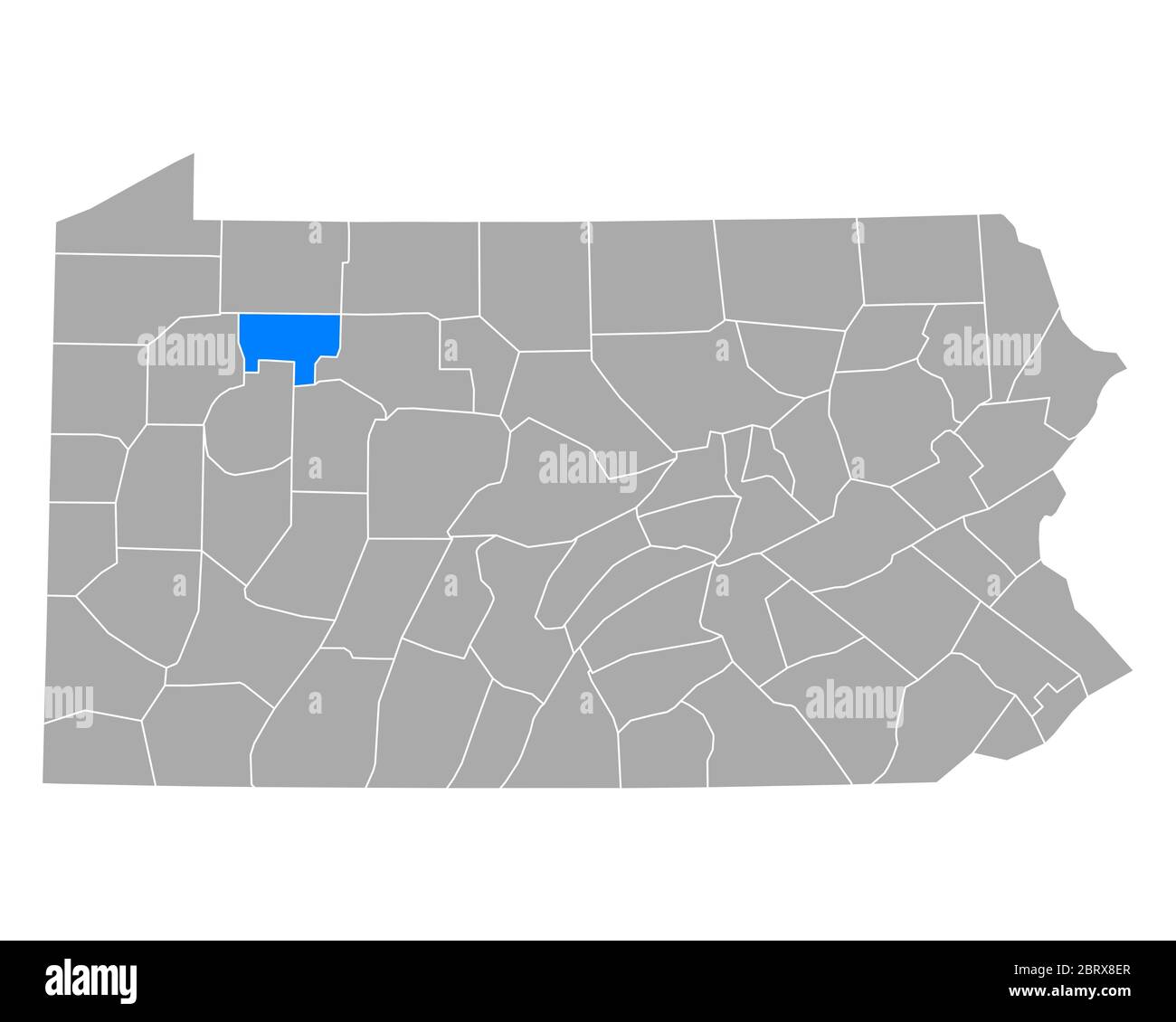 Map of Forest in Pennsylvania Stock Photo - Alamy