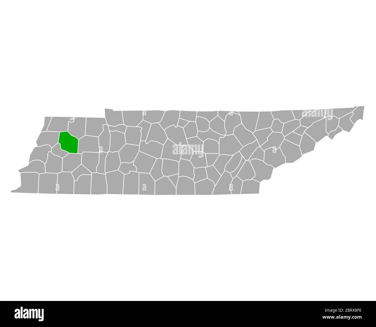 Map of Gibson in Tennessee Stock Photo - Alamy