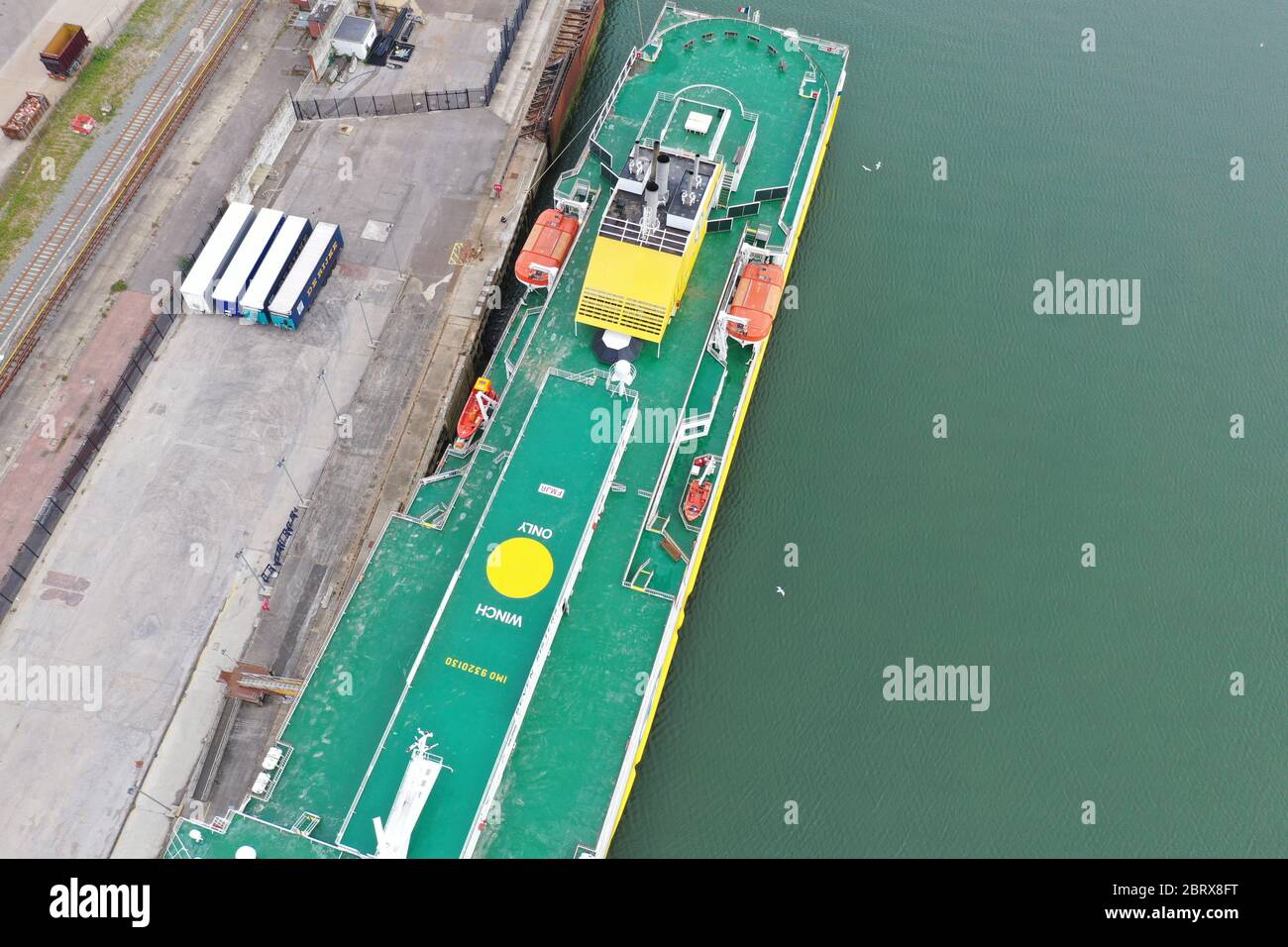 Aerial/Drone views of Newhaven Port Stock Photo - Alamy