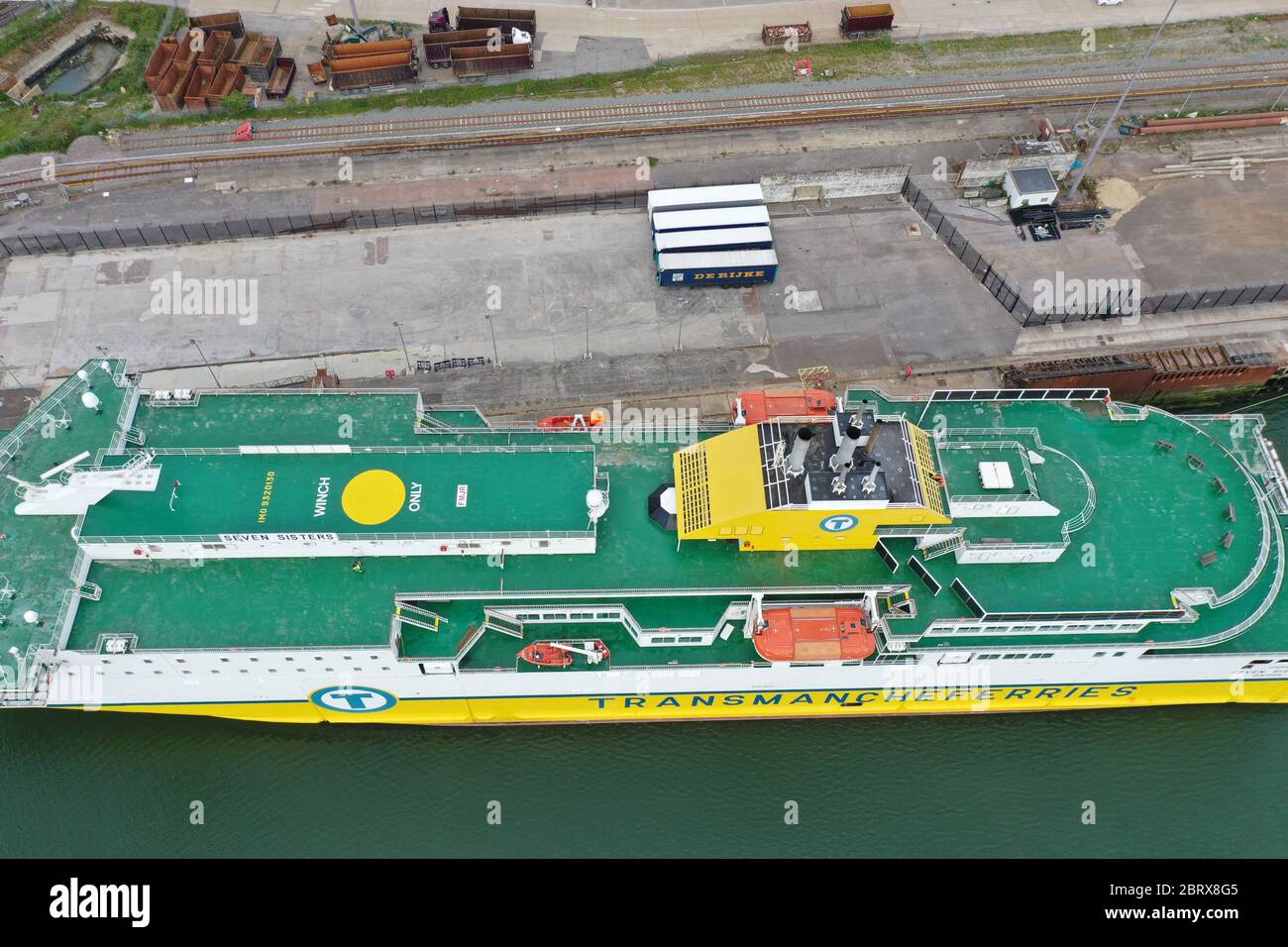 Aerial/Drone views of Newhaven Port Stock Photo - Alamy