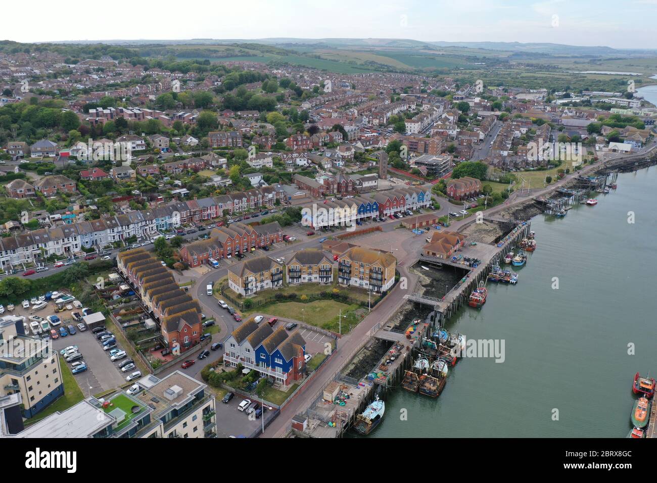 Aerial/Drone views of Newhaven Port Stock Photo - Alamy