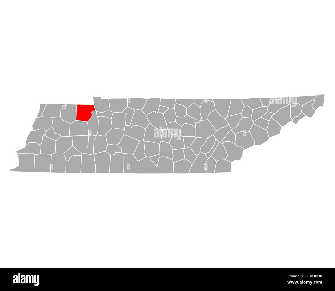 Map of Henry in Tennessee Stock Photo - Alamy