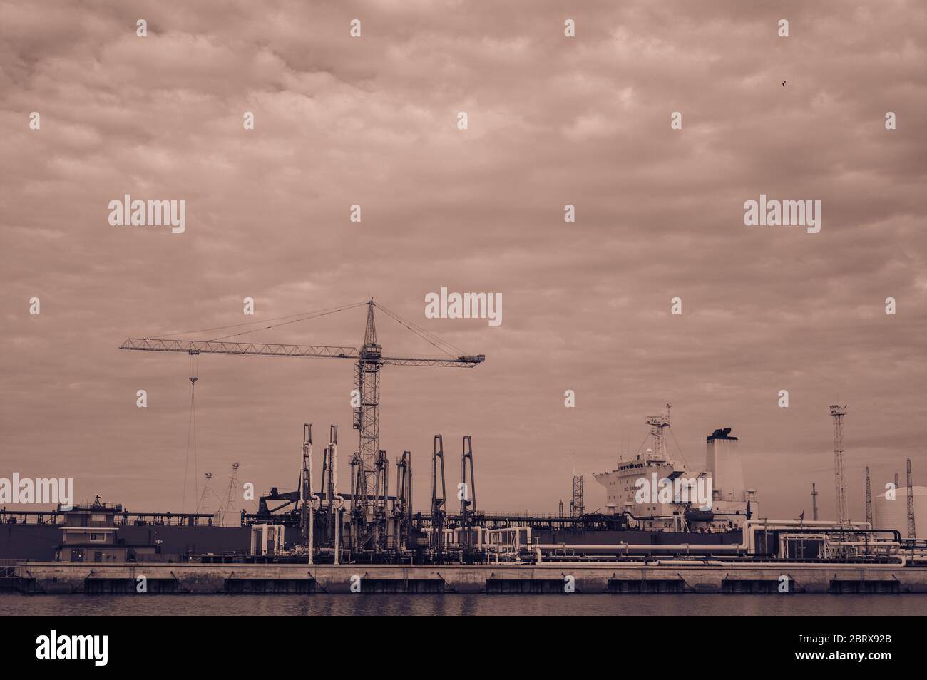 Crude Oil Terminal. Oil terminal is industrial facility for storage of ...