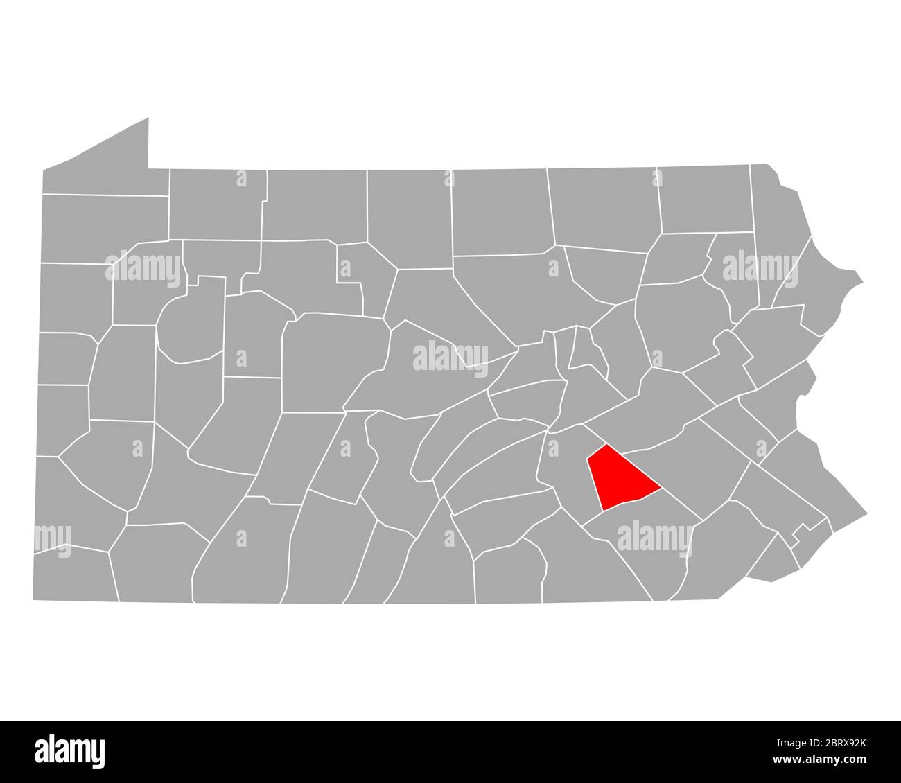 Map of Lebanon in Pennsylvania Stock Photo - Alamy