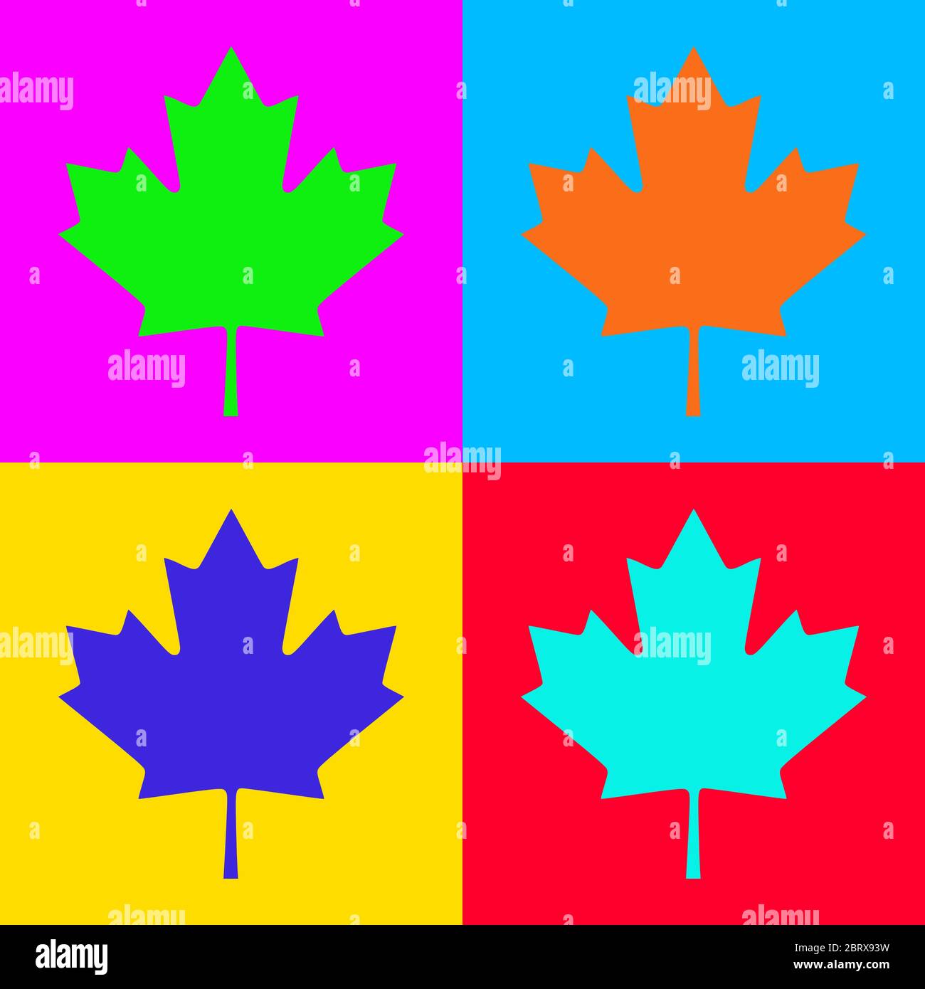 Maple leaf and pop-art Stock Photo - Alamy