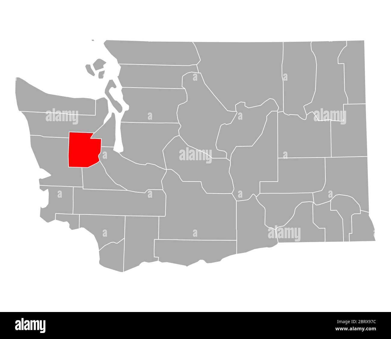 Map of Mason in Washington Stock Photo - Alamy