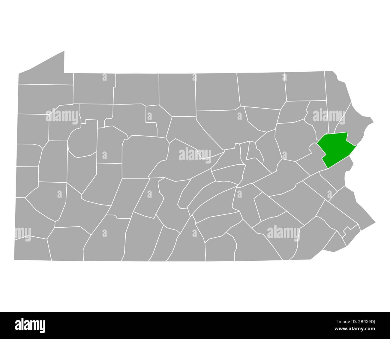Map of Monroe in Pennsylvania Stock Photo - Alamy