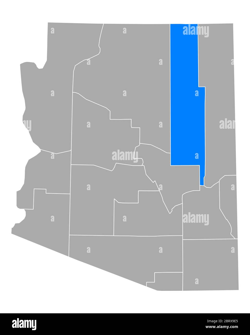 Navajo county map hi-res stock photography and images - Alamy