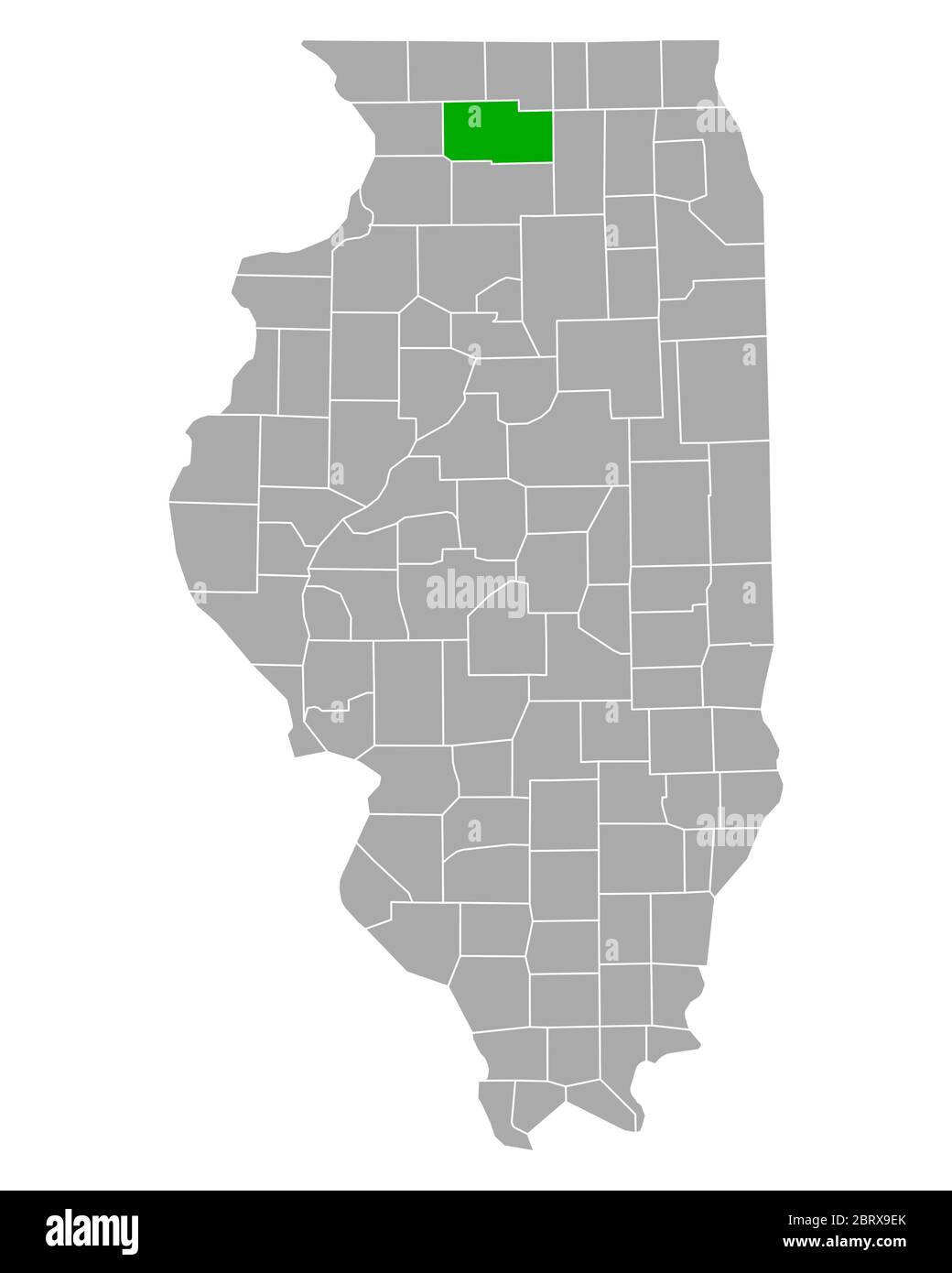 Map of Ogle in Illinois Stock Photo - Alamy