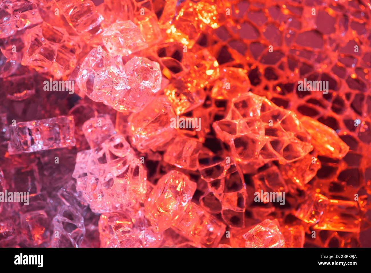 top view of abstract red ice textured background Stock Photo - Alamy
