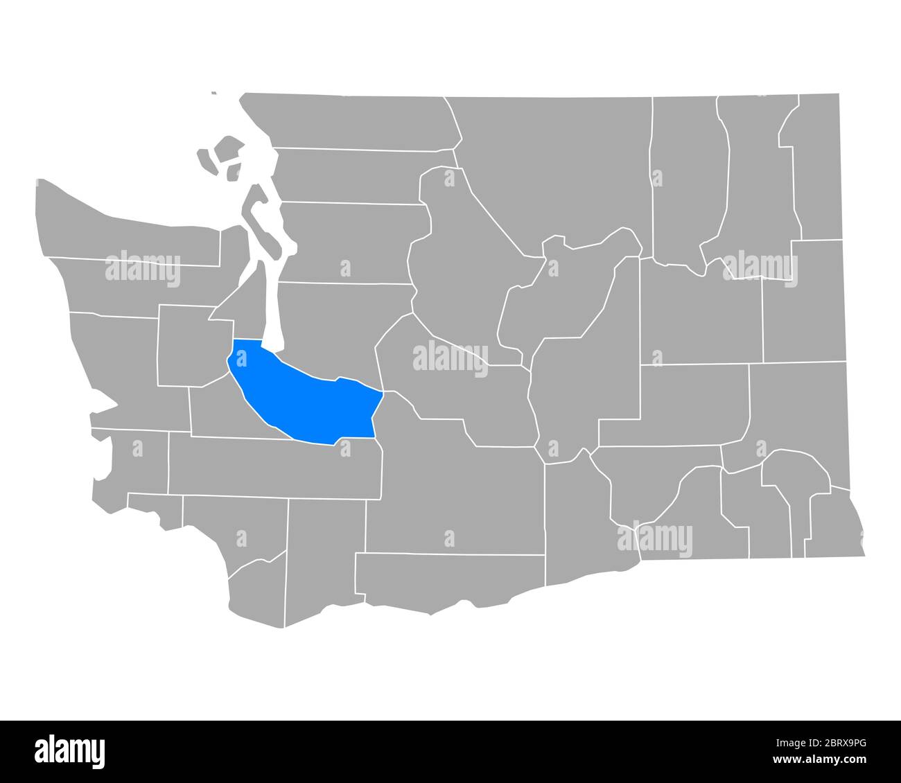 Map of Pierce in Washington Stock Photo - Alamy
