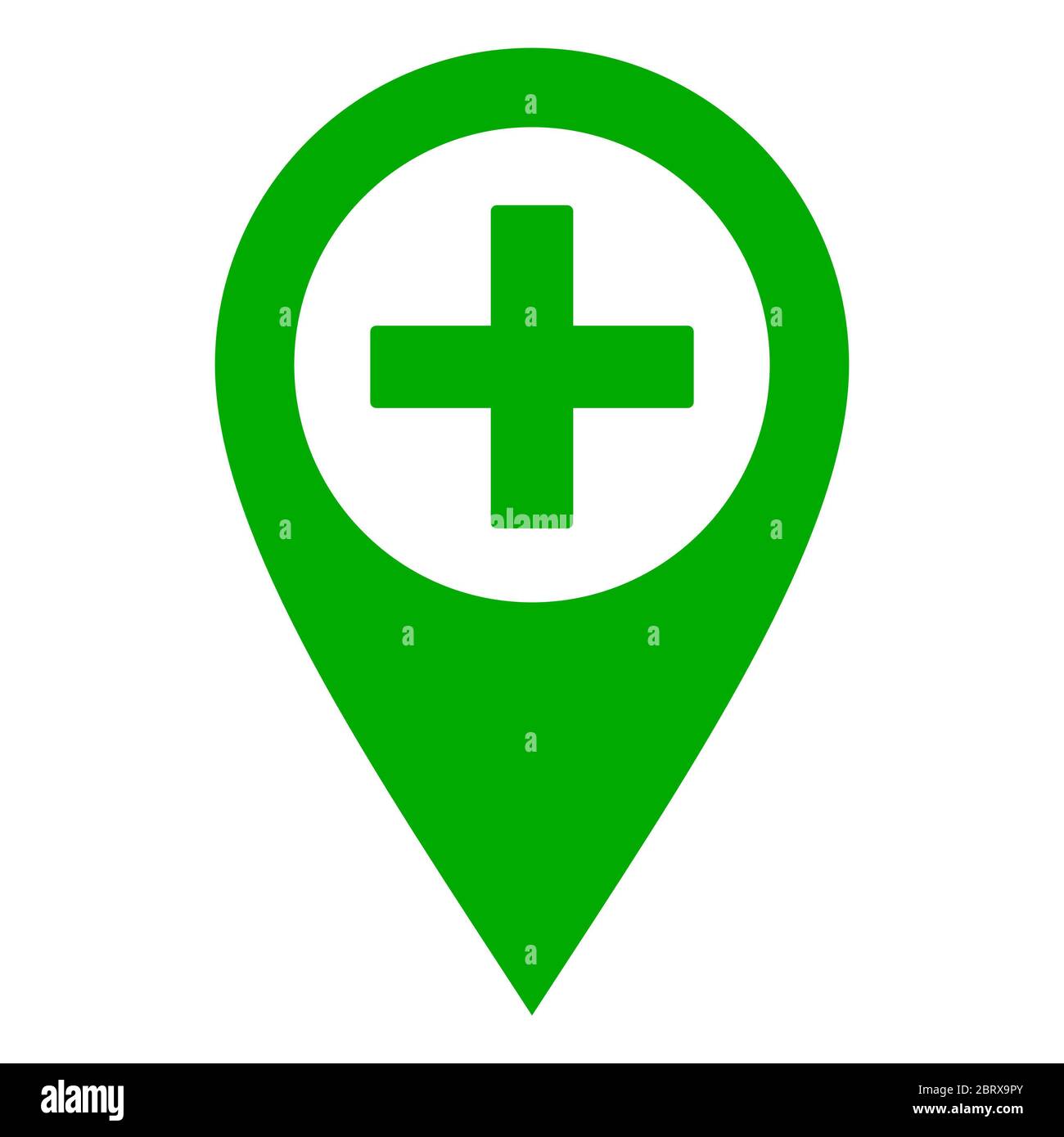 Plus pin map icon Cut Out Stock Images & Pictures - Alamy