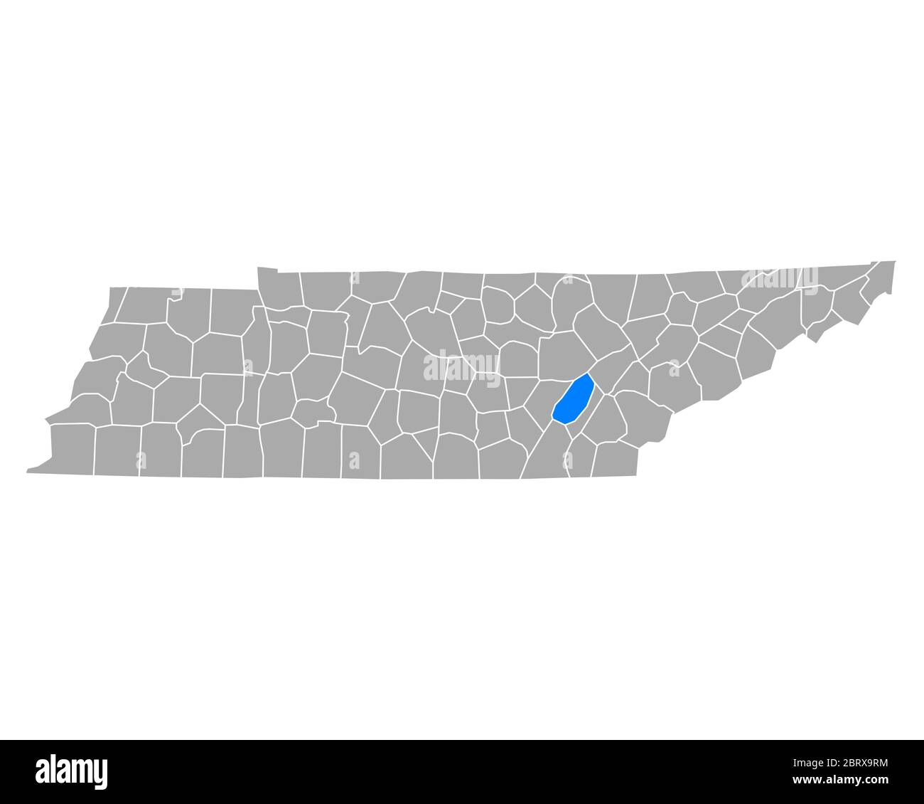 Map of Rhea in Tennessee Stock Photo - Alamy