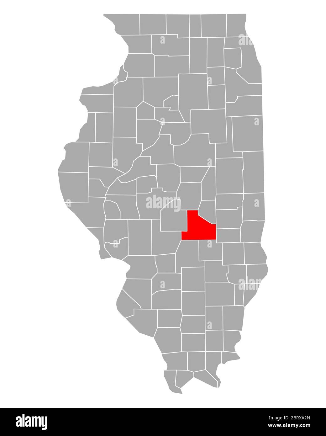 Map of Shelby in Illinois Stock Photo - Alamy