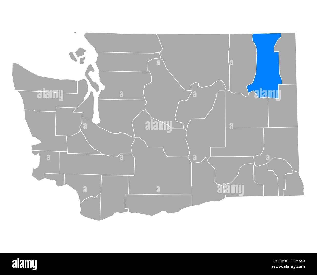Map of Stevens in Washington Stock Photo - Alamy