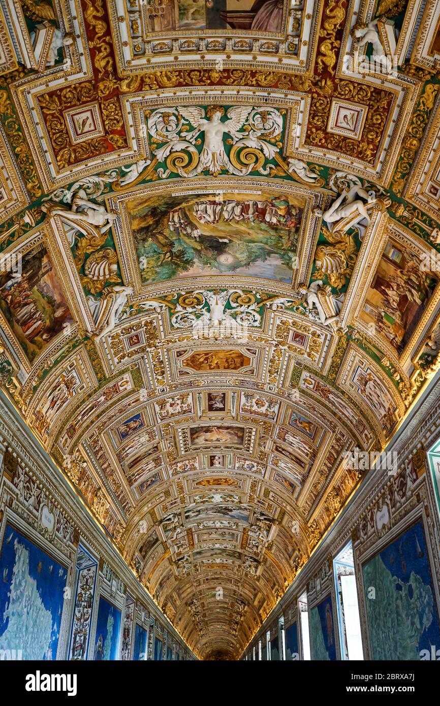 Ceiling at gallery of maps hi-res stock photography and images - Alamy