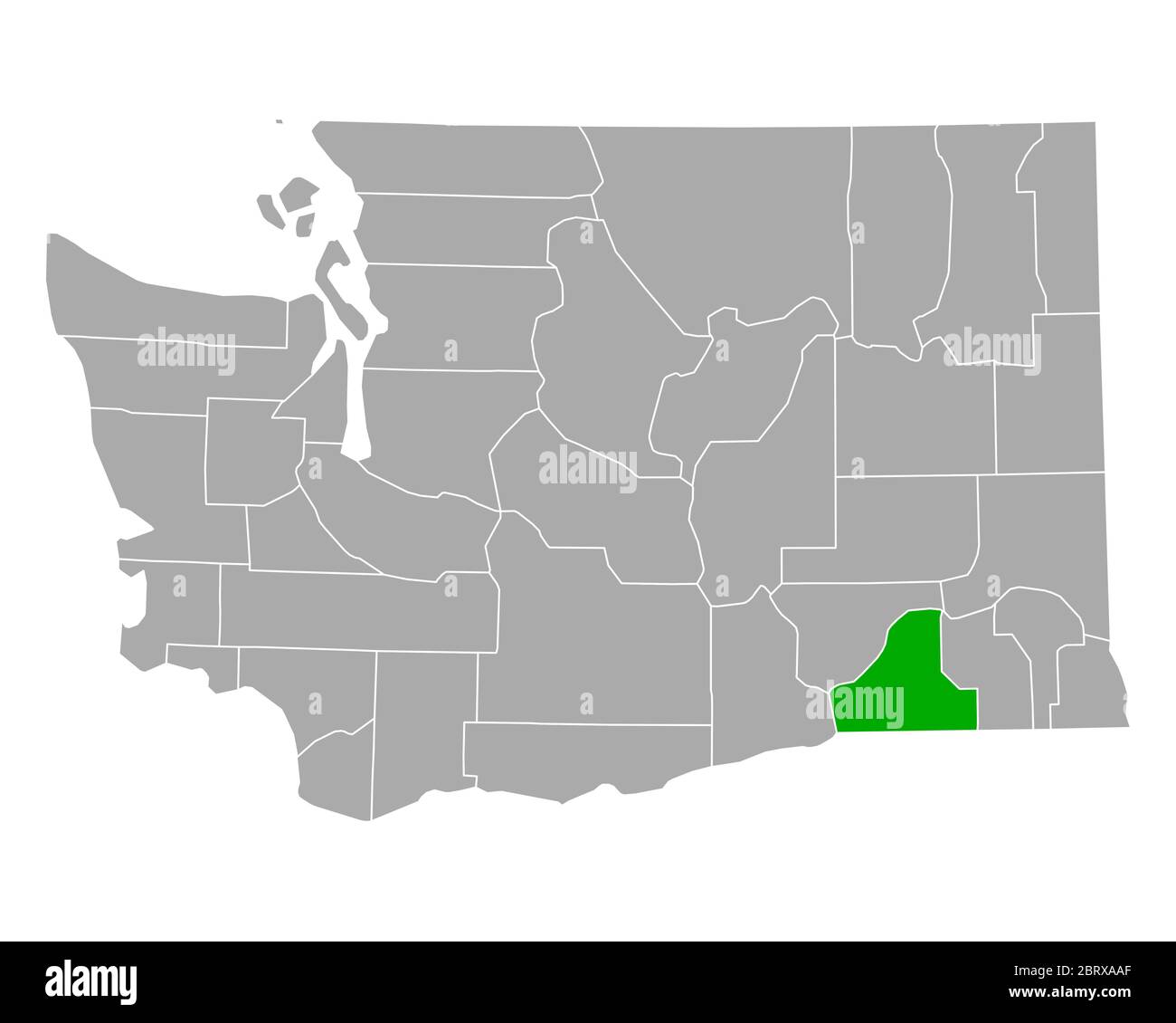 Map of Walla Walla in Washington Stock Photo - Alamy