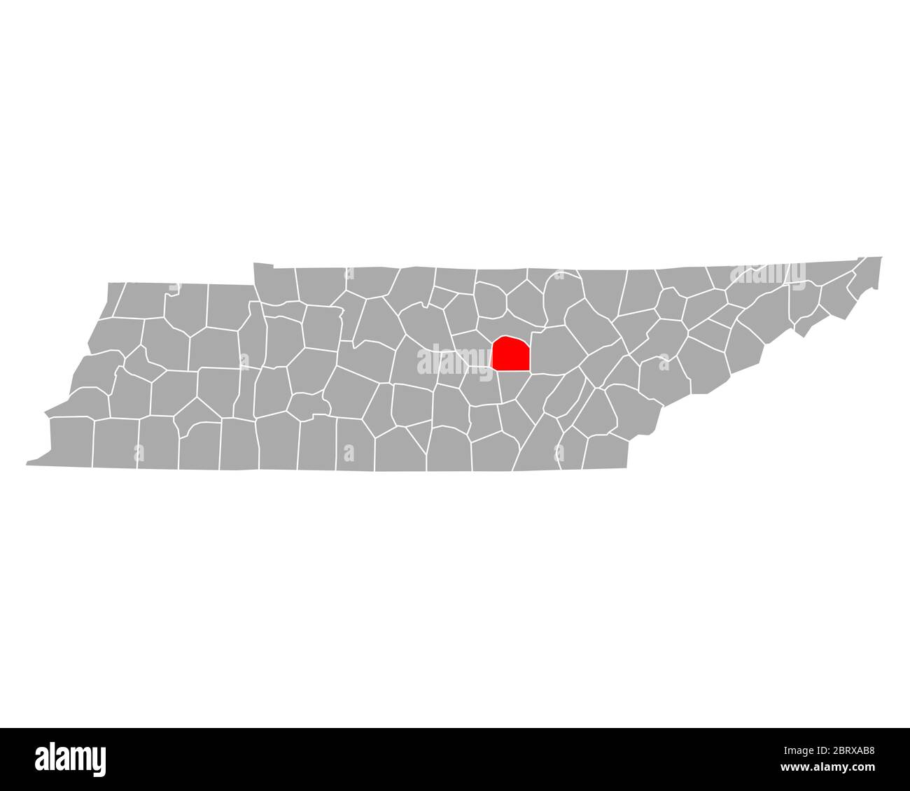 Map of White in Tennessee Stock Photo - Alamy