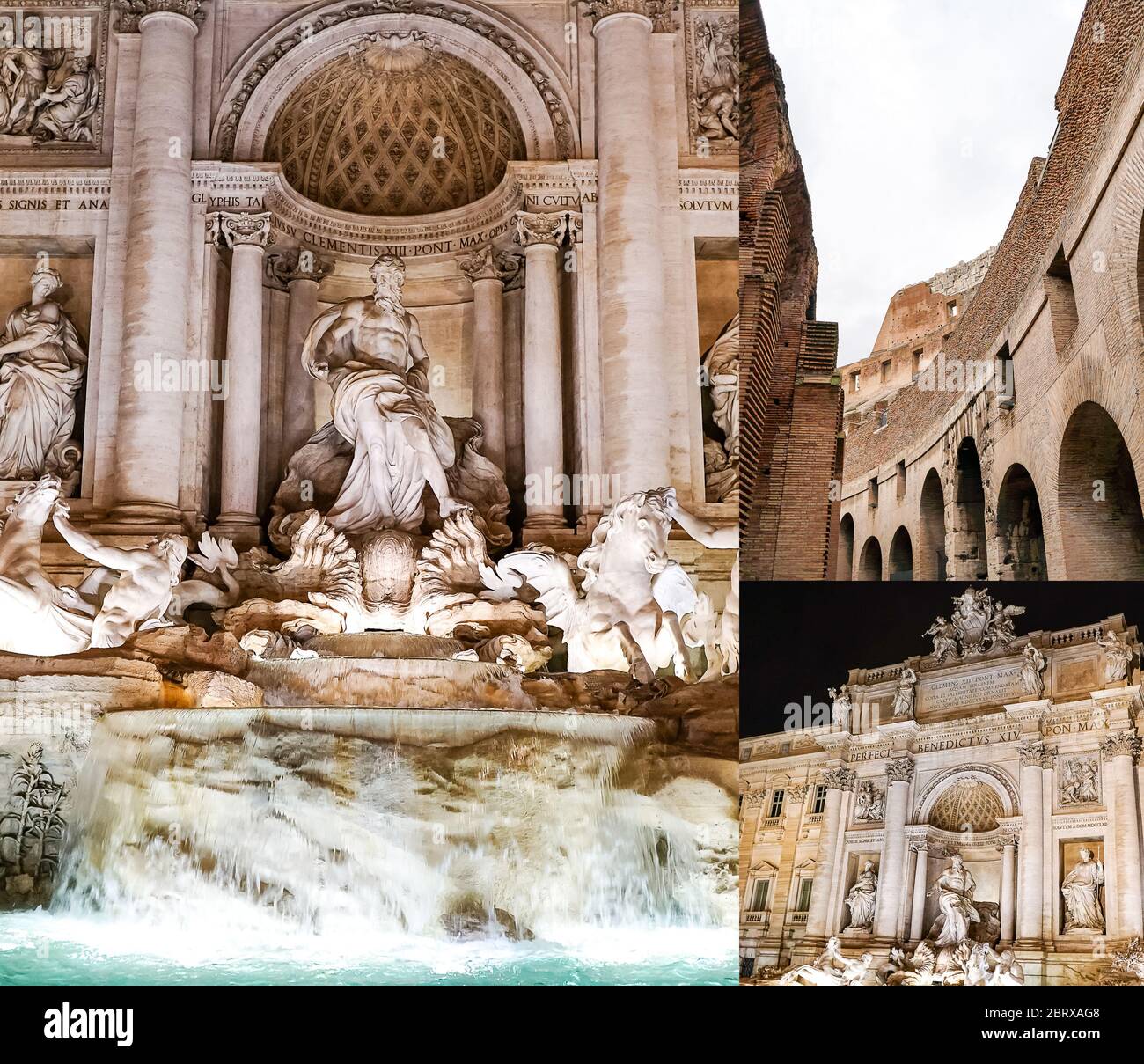 Collage landmarks rome italy hi-res stock photography and images - Alamy