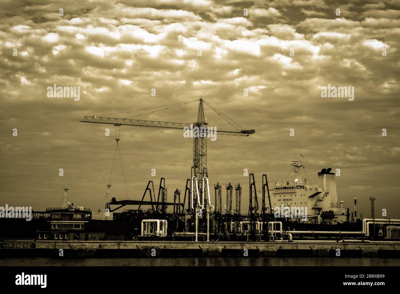 Crude Oil Terminal. Oil terminal is industrial facility for storage of ...