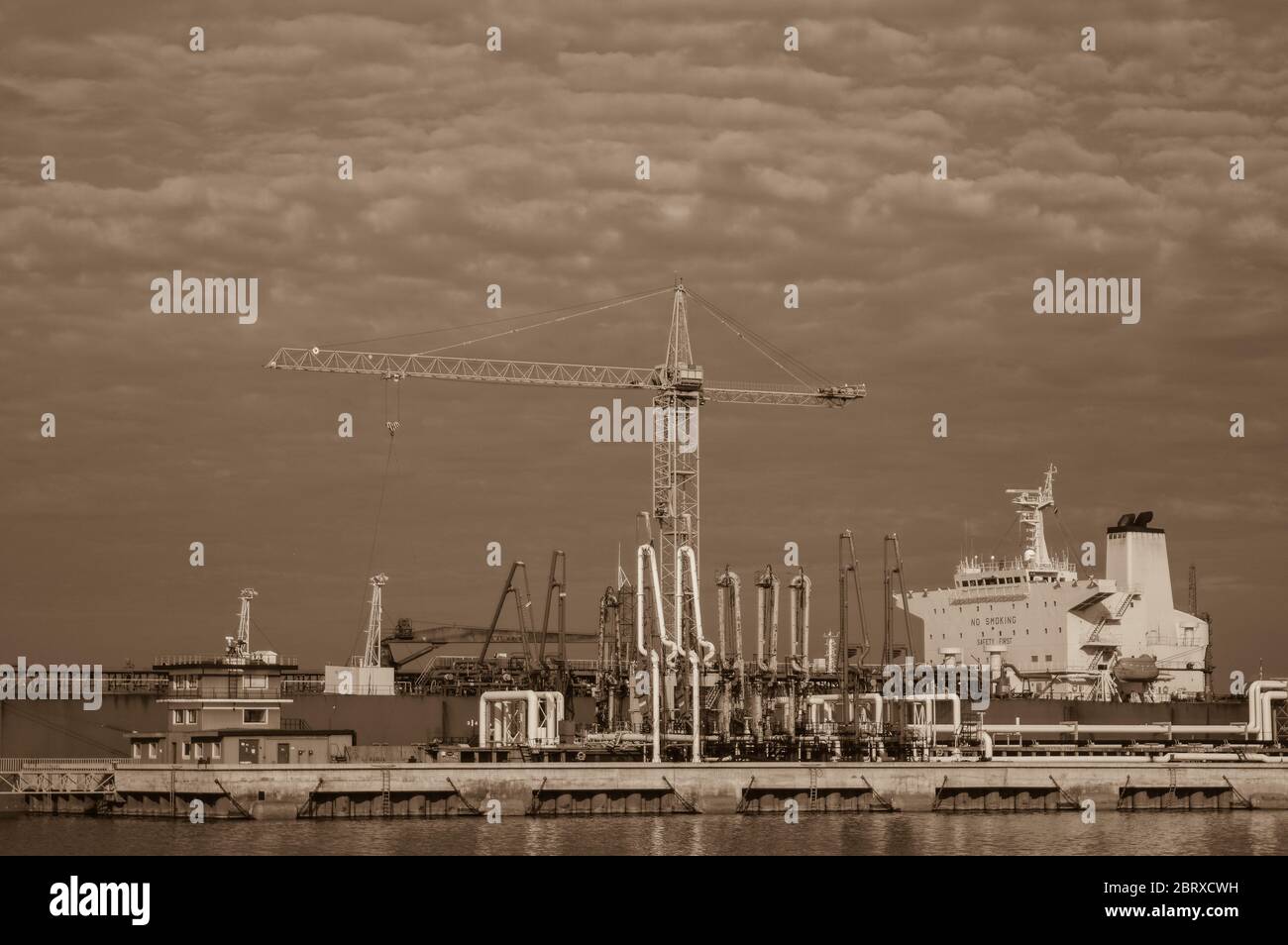 Crude Oil Terminal. Oil terminal is industrial facility for storage of ...