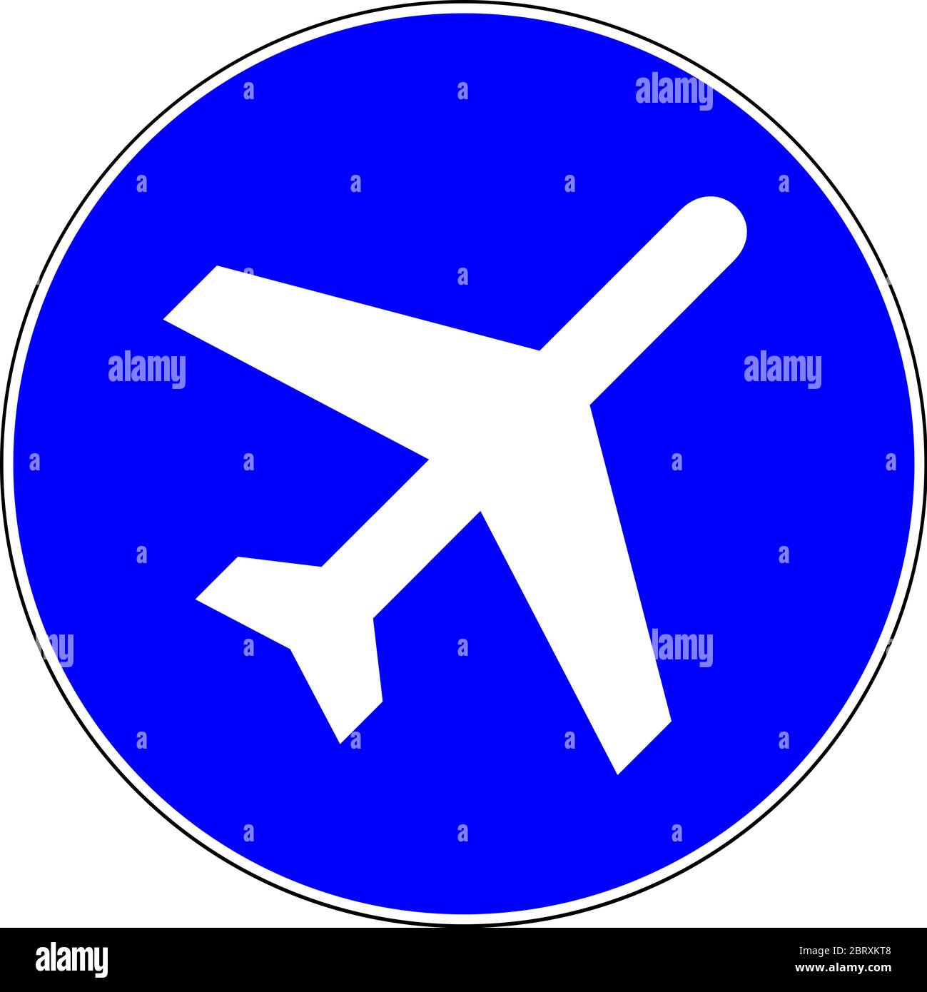 Airport blue sign on white background Stock Photo - Alamy