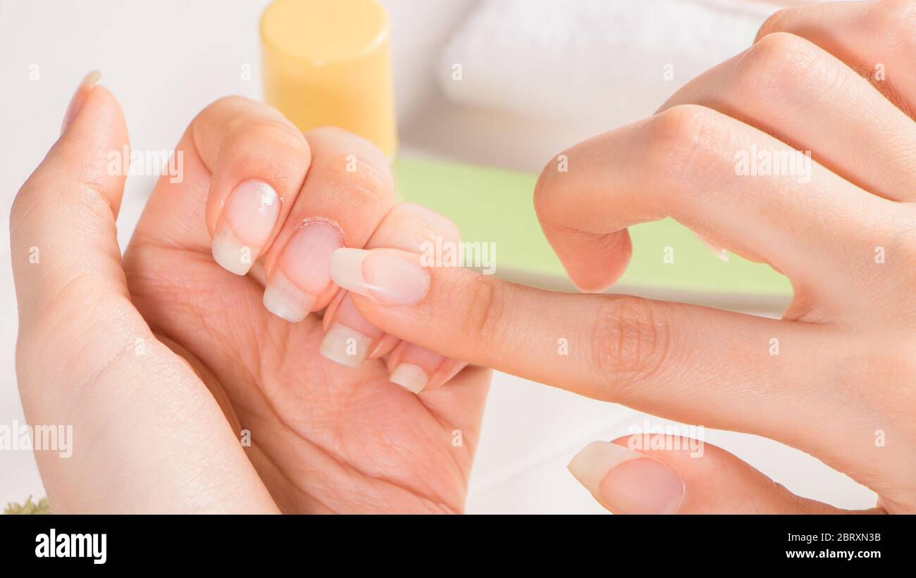 Unpainted nails hi-res stock photography and images - Alamy