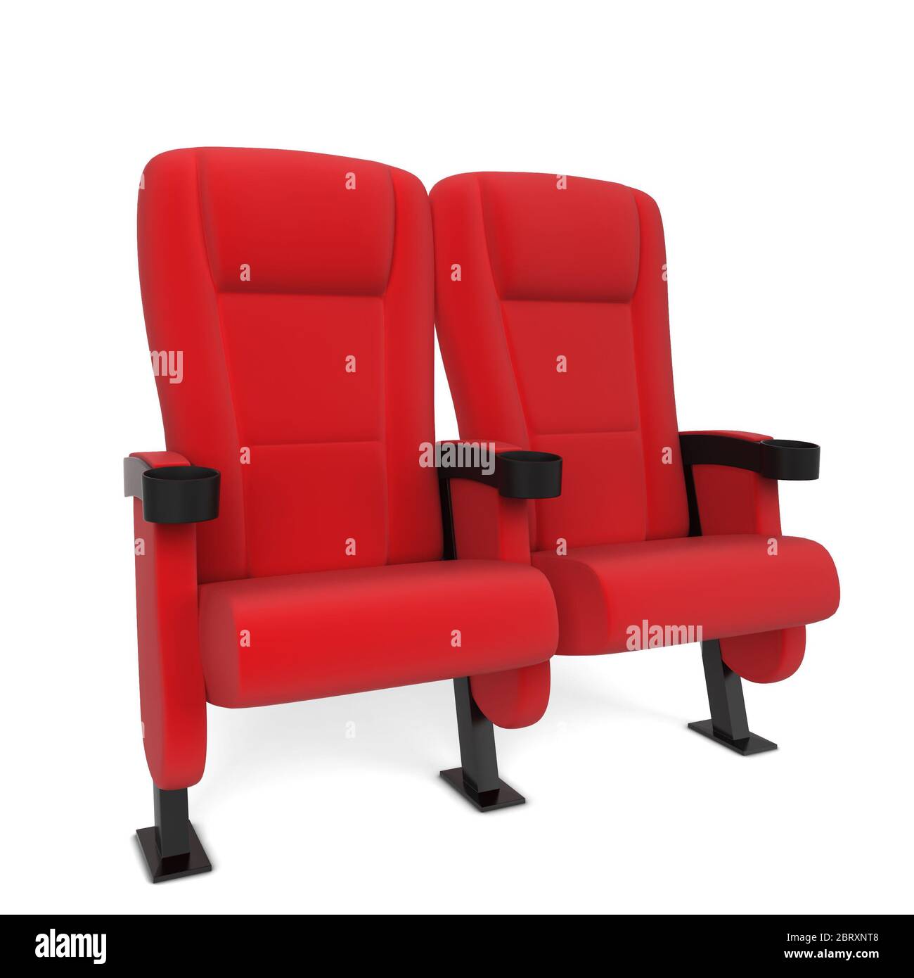 Cinema chair. 3d illustration isolated on white background Stock Photo ...