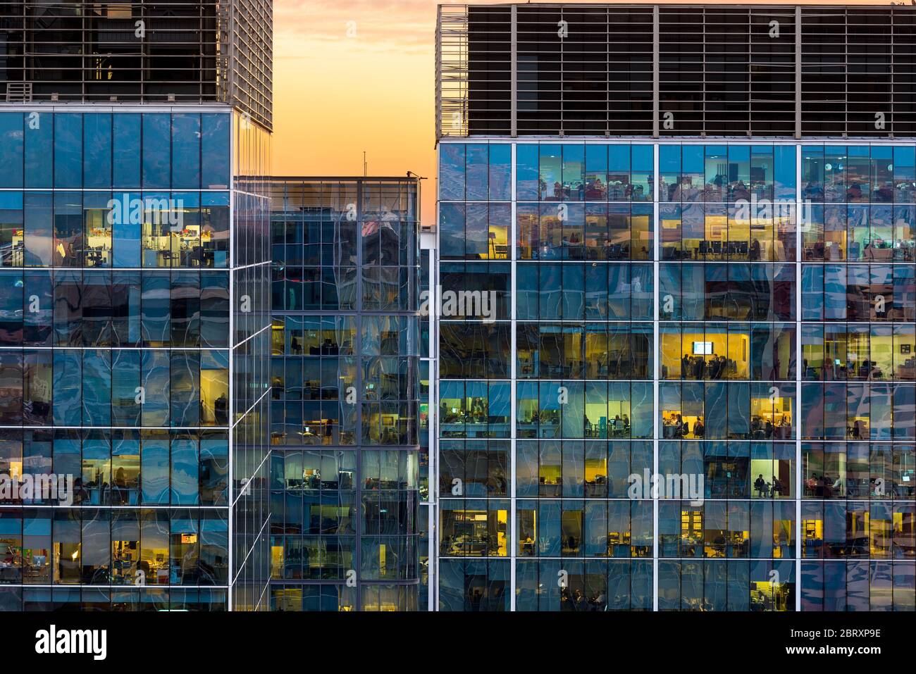 Facade of an office building in Santiago de Chile Stock Photo - Alamy