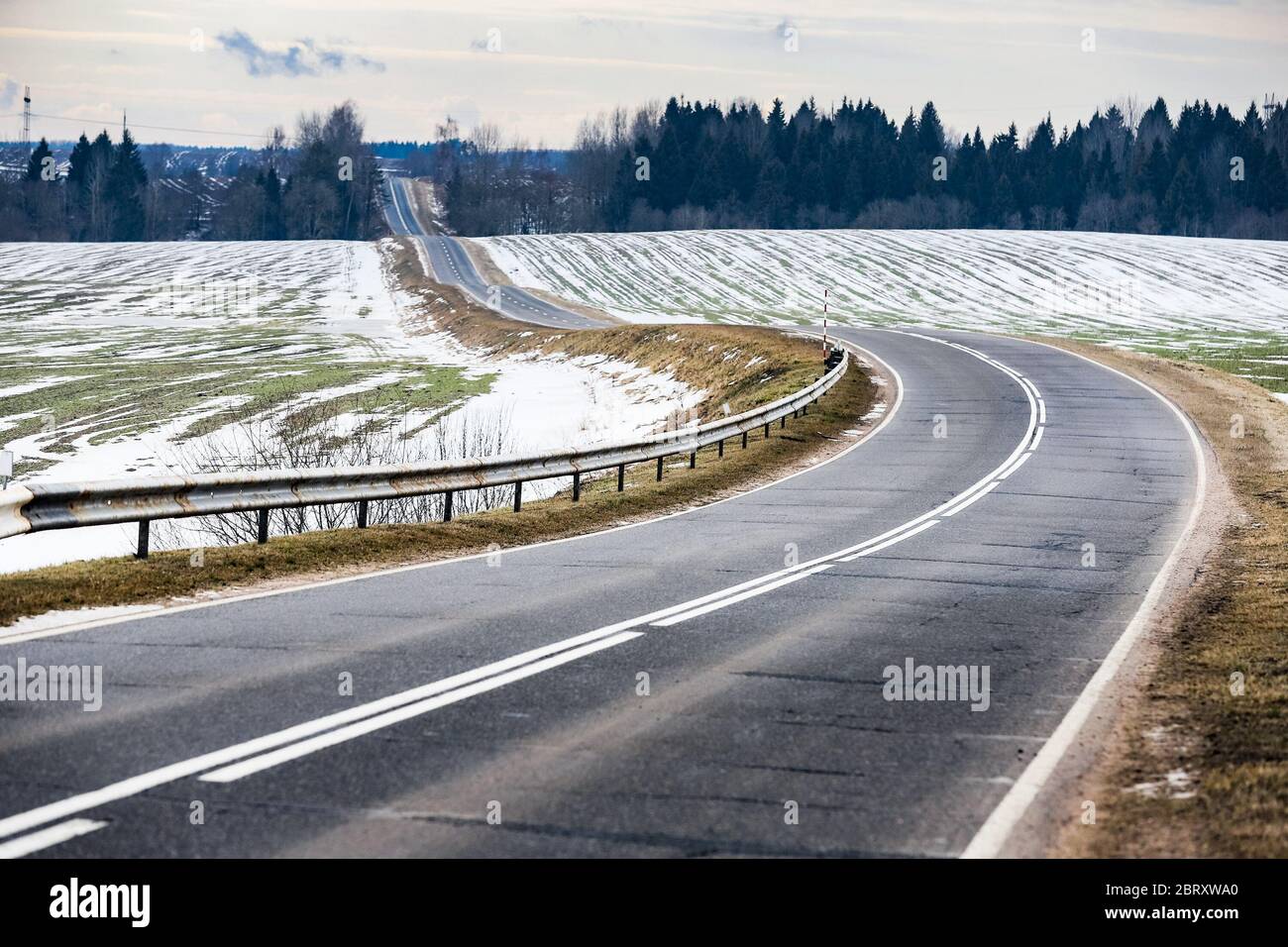 The landscape highway landscape with road Stock Photo - Alamy