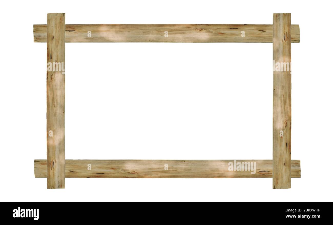 Wooden picture frame isolated on white background. with clipping path ...